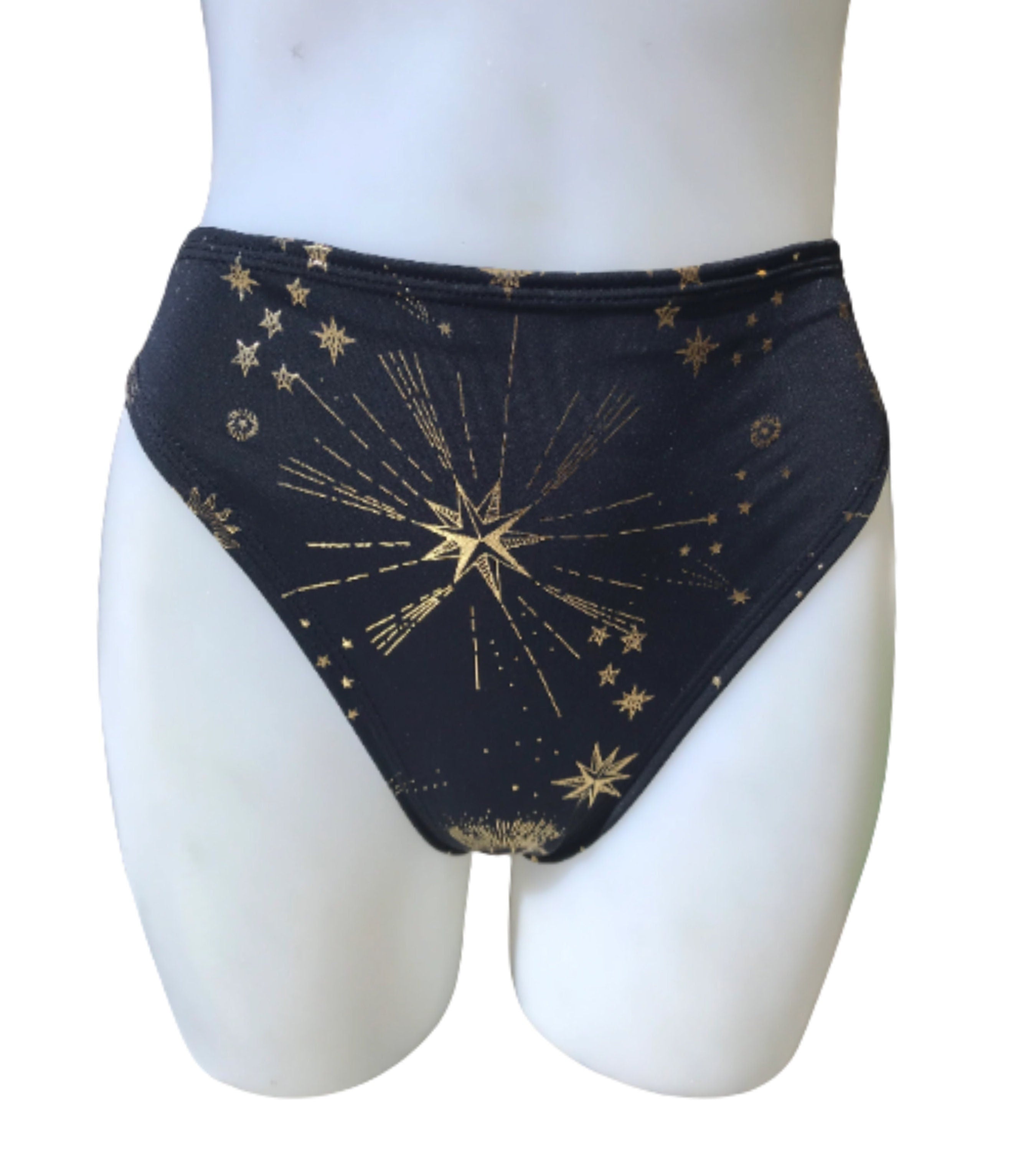 GOLD GODDESS VIBES | High Waisted High Cut Bottoms, Festival Bottoms, – Electric Wave