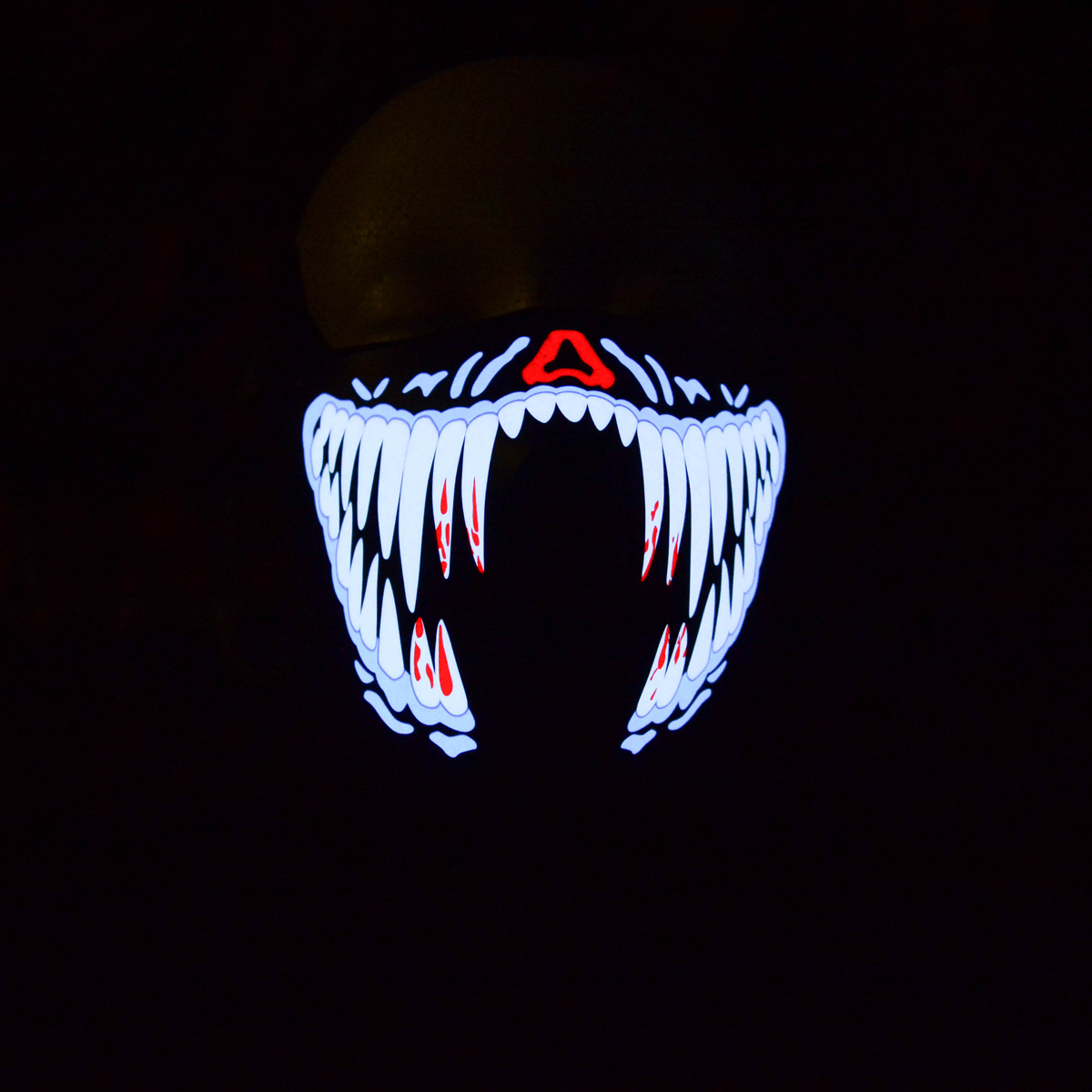 White Teeth Blue Rave Mask | Rave Face Masks | Electric Wave