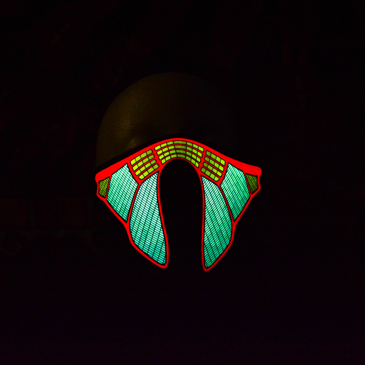Green/Red Rave Mask | Rave Face Masks | Electric Wave – Electric Wave