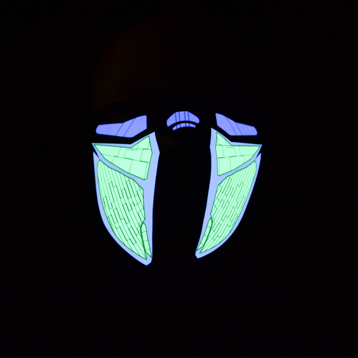 Lime Green/Blue Rave Mask | Rave Face Masks | Electric Wave