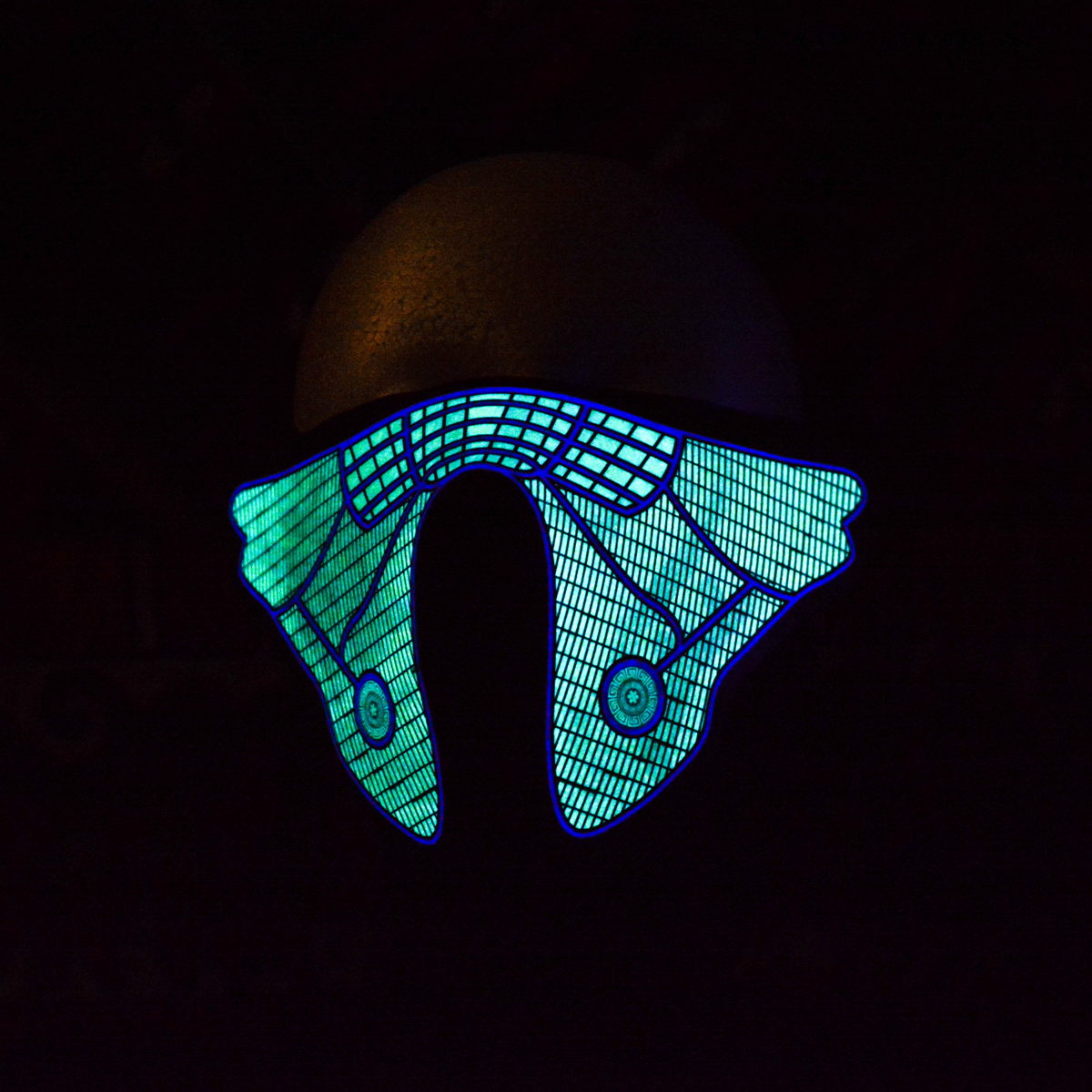 Green/Blue Rave Masks | Rave Face Masks | Electric Wave