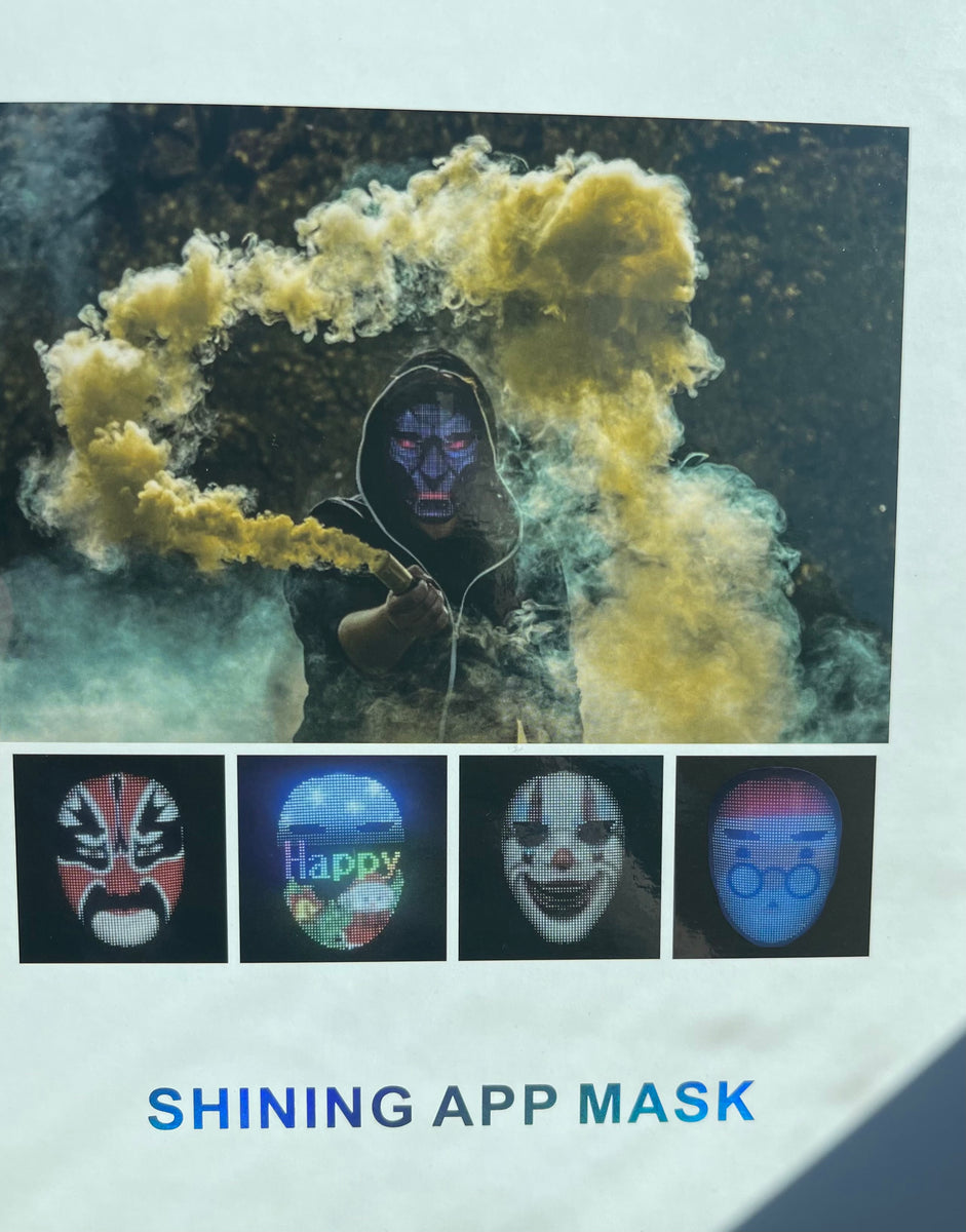 Full Face Rave Mask - Programmable LED Mask by Electric Wave