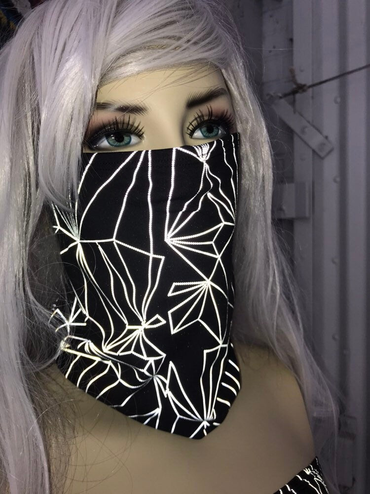 REFRACTION | REFLECTIVE | Dust Mask, Rave Mask, Festival Mask, Gaiter